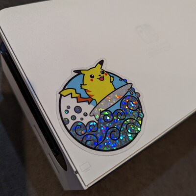 Surfing Pikachu Pokemon Inspired Sticker - Etsy