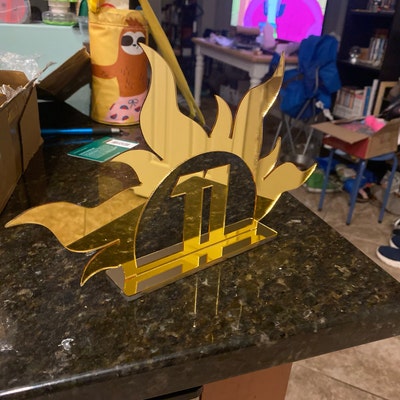 Tangled Sun Table Numbers With Stand, Quinceanera, Princess Party ...