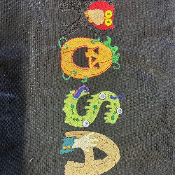 Halloween Machine Embroidery Font Monogram Alphabet, Machine Embroidery ...