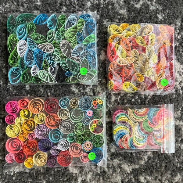Colorful Quilling Circle and Shapes| Handmade Quilled Paper| Quilling ...