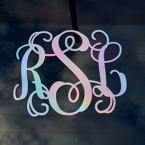 Shadow Double Layer Vinyl Monogram Decal Sticker Monogram Car | Etsy