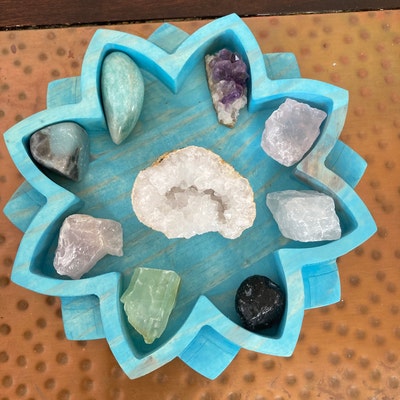 Libra Crystal Tray Wooden Crystal Tray Libra Crystal - Etsy