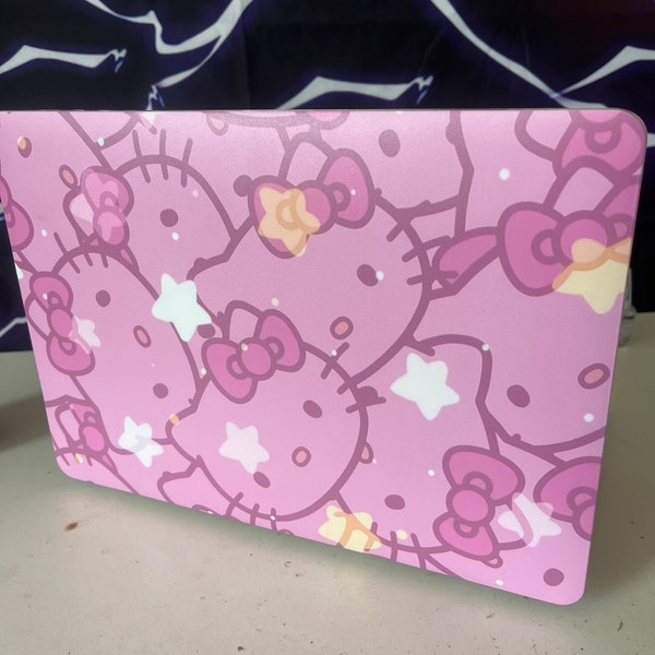 Pink Kitty Cartoon MacBook Case MacBook Air Pro Case Protective Case ...