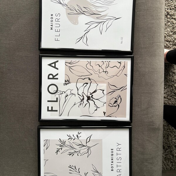 Aura Posters, Aura Prints, SET OF 3 UNFRAMED Gradient Wall Art ...
