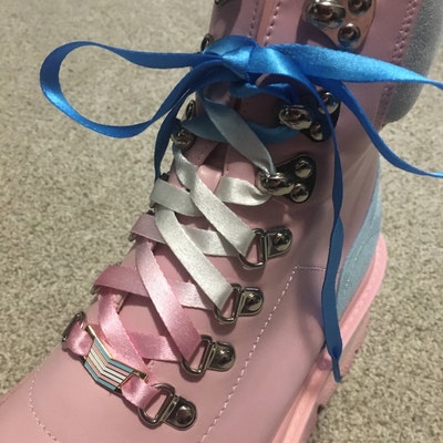 Transgender Pride Shoelaces Subtle LGBT Pride Accessory Pride Flag Pin ...