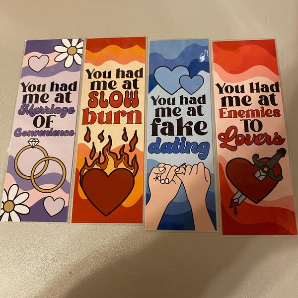 Smutty Romance Bookmark Set, Book Club Bookmark, Unique Bookish Merch ...