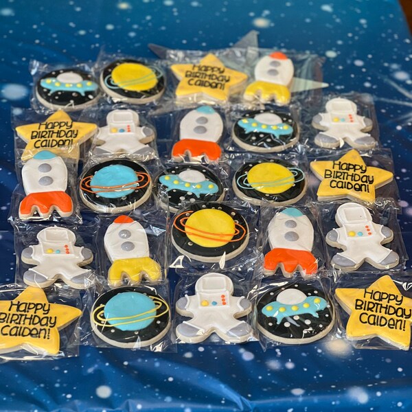 Outer Space Birthday Cookies | One Dozen - Etsy