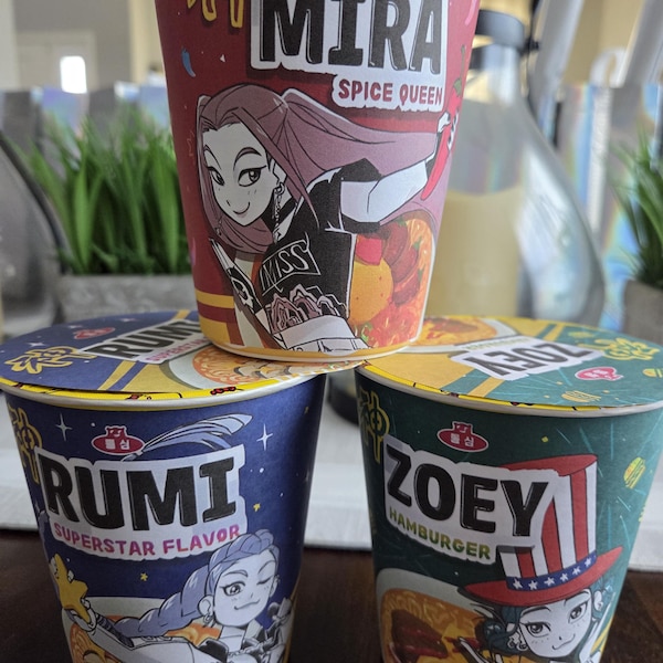 Rumi's Ramyeon, Cup Noodles Label, Kpop Demon Hunters, Printable ...