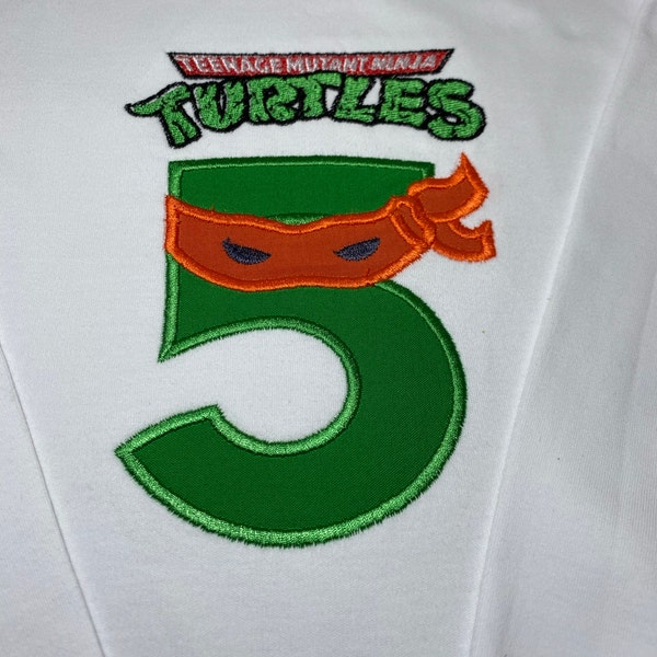 NINJA NUMBERS Applique Set 0 to 9 4x4 5x7 6x10 Machine Embroidery ...