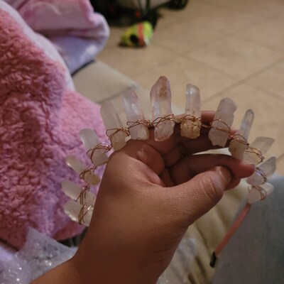 Daisy Light up Rave Crystal Quartz Crown Handmade Festival Wedding ...