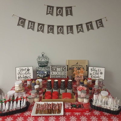 Printable Hot Chocolate Bar Kit, Office Holiday Party, Hot Cocoa Bar ...