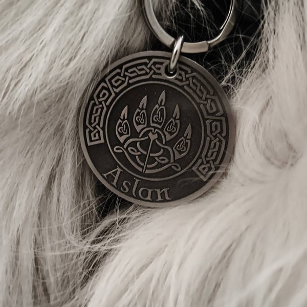 Custom Engraved Viking-style Stainless Steel Dog ID Tag Personalised ...