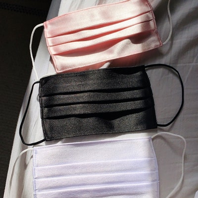 Breathable Comfortable Washable Fabric Satin Face Mask-usa - Etsy