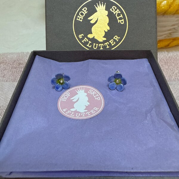 Porcelain Forget Me Not Pin Brooch/wedding Brooch/ Blue Flower Brooch ...