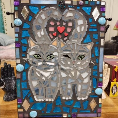 Mosaic Tile / 100 MINI Tropical Blue Metallic Glass Tiles 3/8//mosaic ...