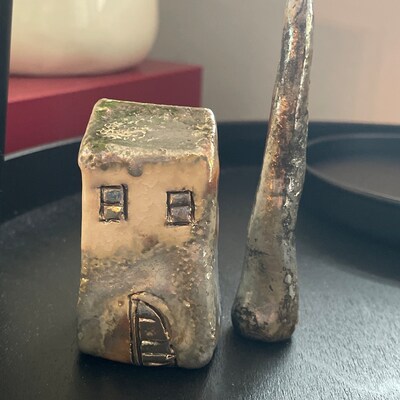 Organic and Unique Hand-sculpted Ceramic Bottle Raku Obvara Bottle ...