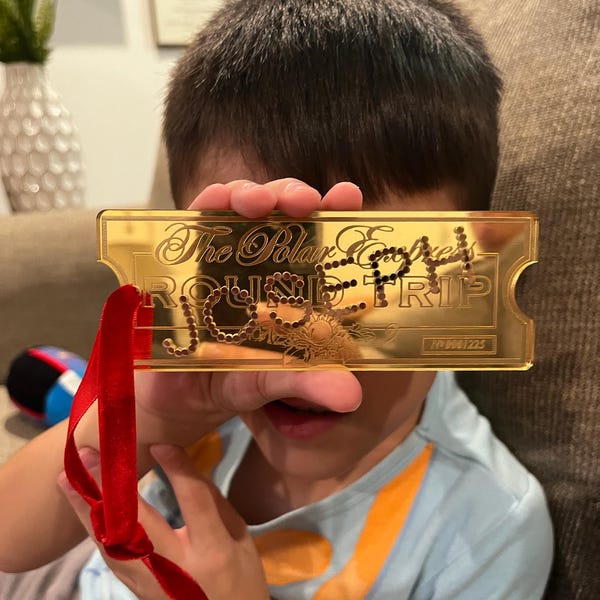 Polar Express Ticket, Train Ticket, Polar Express Ornament, Christmas ...