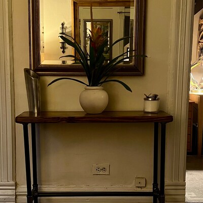 Steel and Pine Wood Long Console / Bar Table - Etsy