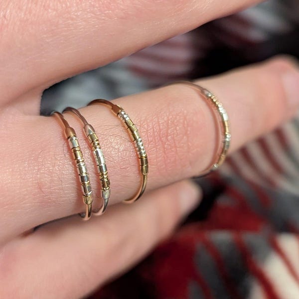 CUSTOM Morse Code Ring, Personalized Morse Code Ring, Any Word, Date ...