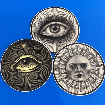 Golden Eye Vinyl Sticker All Seeing Eye Vinyl Sticker Celestial Sticker ...