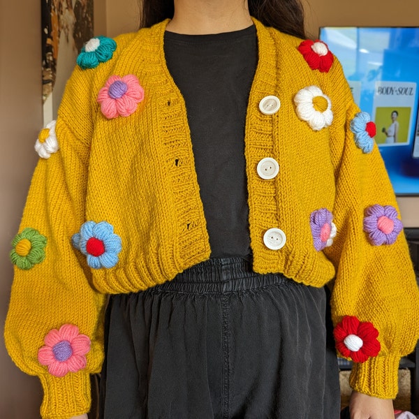 Daisy Cardigan | Handmade Cardigan for Women | Daisy Knit Jacket ...