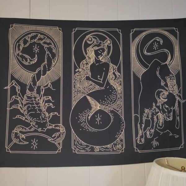 Custom Zodiac 70s Style Tote Bag Astrology Gift Reusable Bag ...