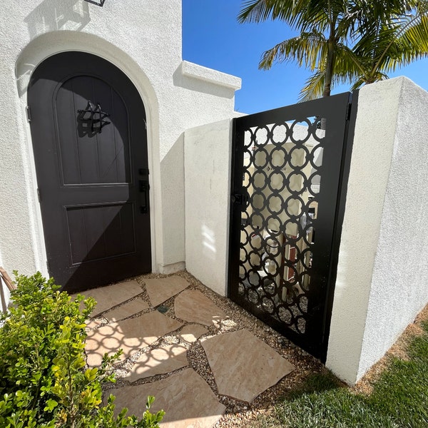 Contemporary Modern Metal Gate, Modern Metal Gate, Custom Size Art ...