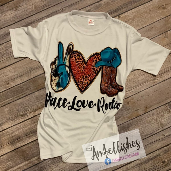 Peace Love Rode Png Sublimation Design, Peace Love Rodeo Png, Peace ...