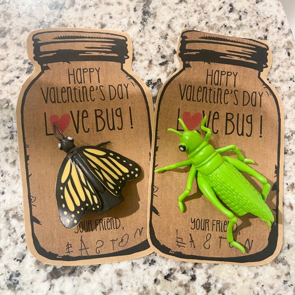 Love Bug Valentines, Love Bug Valentine Favors, Valentine's Day. Bug ...