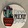 We're A Prickly Bunch Cactus Sign, Digital Download, Round Door Hanger ...