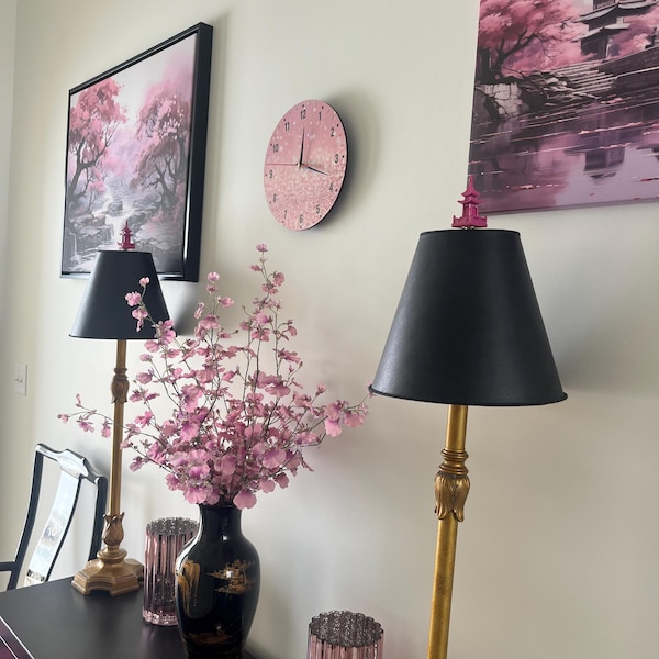 Pink Fu Dog Foo Dog Chinoiserie Statues A Pair Asian Home Decor ...