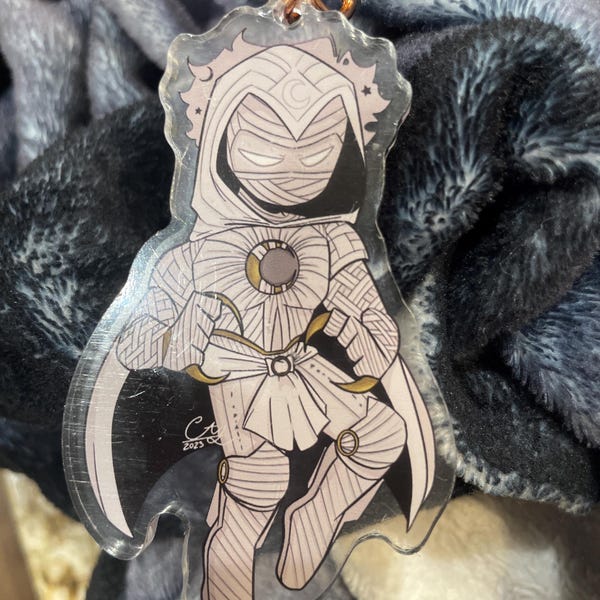 Moon Knight 3.5” Acrylic Charms, Double Sided - Etsy