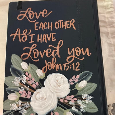 Hand Painted Bible Pink Beach Scene Personalized Keepsake - Etsy