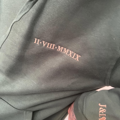 Personalised Embroidered Infinity Symbol Initial Sweatshirt or Hoodie ...