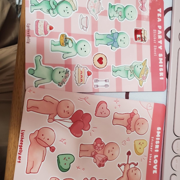 Glow in the Dark Smiski Holographic Stickers Cleaning Series | Cute ...