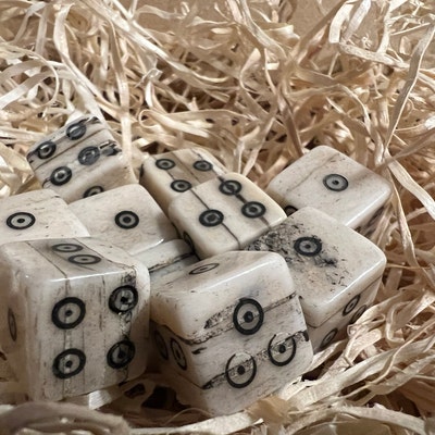 UNIQUE Medieval Bone Domino Set double Six SCA Creative - Etsy