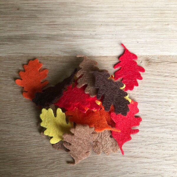 Small Felt Oak Leaves, Die Cut Oak Leaves, Felt Autumn Leaves - Etsy