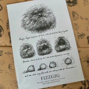 A5 Fizzgig Print. the Dark Crystal Tribute. Gelfling Kira's Companion ...
