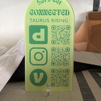 Social Media Sign, Qr Code Sign, Acrylic Business Sign, Qr Code Payment ...