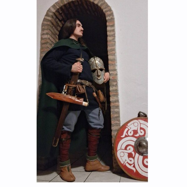 Viking Cloak Feldr – Historical Wool Rectangular Cape - Early Medieval ...