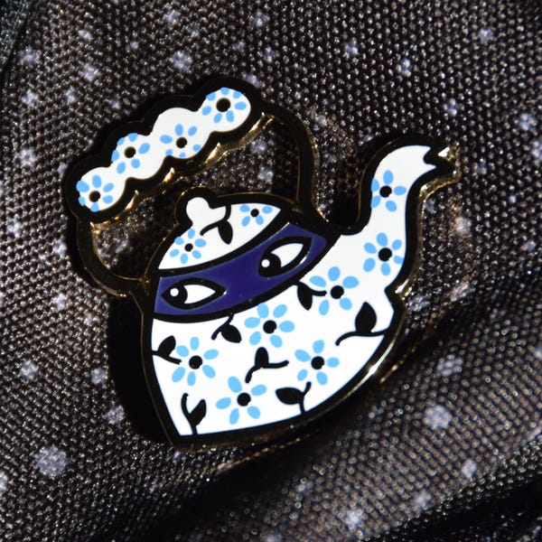 Magical Teapot Enamel Pin / Whimsical Tea Pin / Tea Brooch / Gift for ...