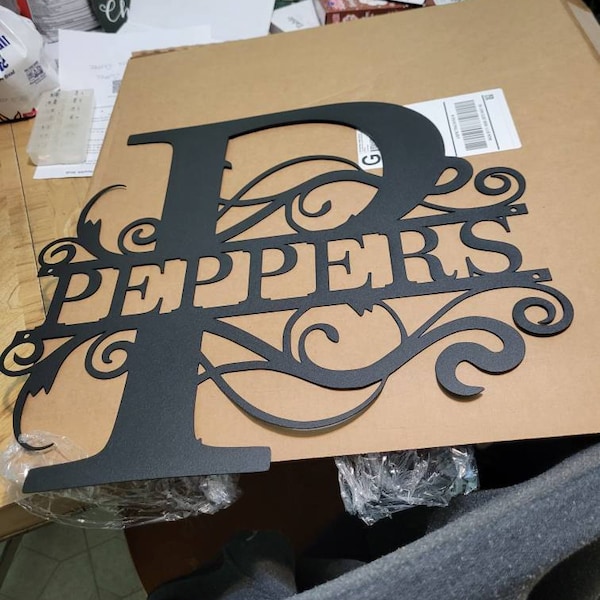 Custom Metal Signs | Monogram Wall Decor | Metal Wall Art | Last Name ...