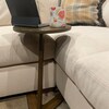 Triangular Side Coffee Table, Corner End Table, Minimalist Sofa Table, Hardwood Couch Table ...