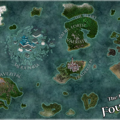Custom Fantasy Map Commission for Writers, D&D, Dms, and More - Etsy