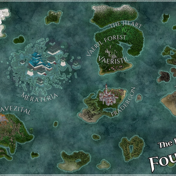 Custom Fantasy Map Commission for Writers, D&D, Gift - Etsy
