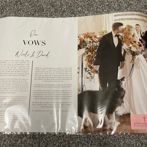 Personalised Vow Print With Glitter Photograph, Unique Anniversary Gift ...