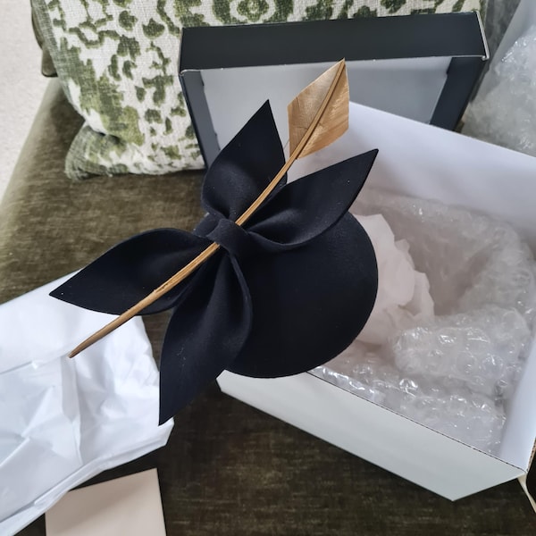 Felt Races Hat, Camel Felt Fascinator, Winter Wedding Cream Hat, Mother ...