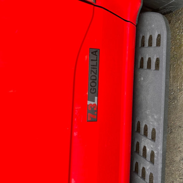 2 Godzilla 7.3 L ...badge..emblem.. Sticker.....fits Ford F250 & F350 ...