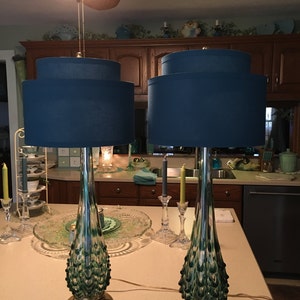 3-Tier 18 hardback lamp shade in off-white muslin fabric | Etsy