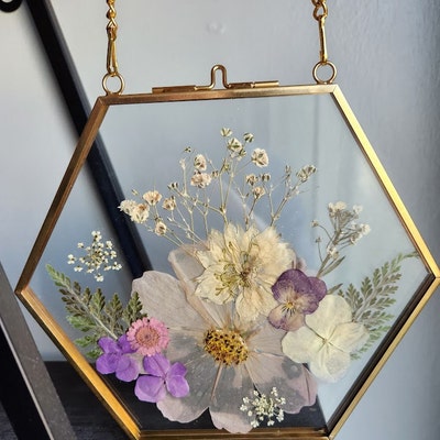 Pressed Flower Flower Wall Decor Hanging Frame Flower Frame Flower ...